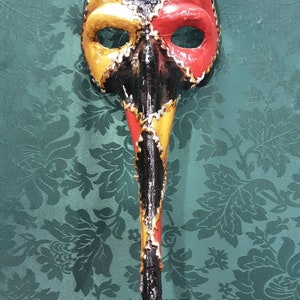 Scaramouche Nose Mask From the Commedia Dell Arte in Papier-mâché Hand ...