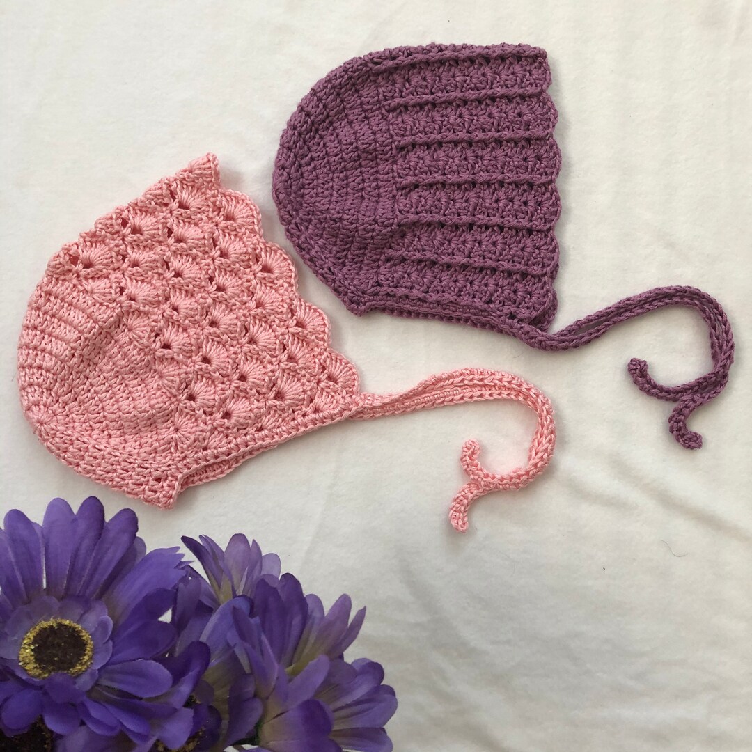 Sea Shell Bonnet and Lacy Shell Bonnet 100% Cotton Made or - Etsy