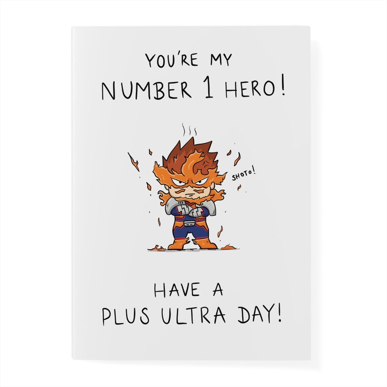 Anime Card, Cute A6, Anime, Manga, Plus Ultra, Smash, Endeavour, Fire ...