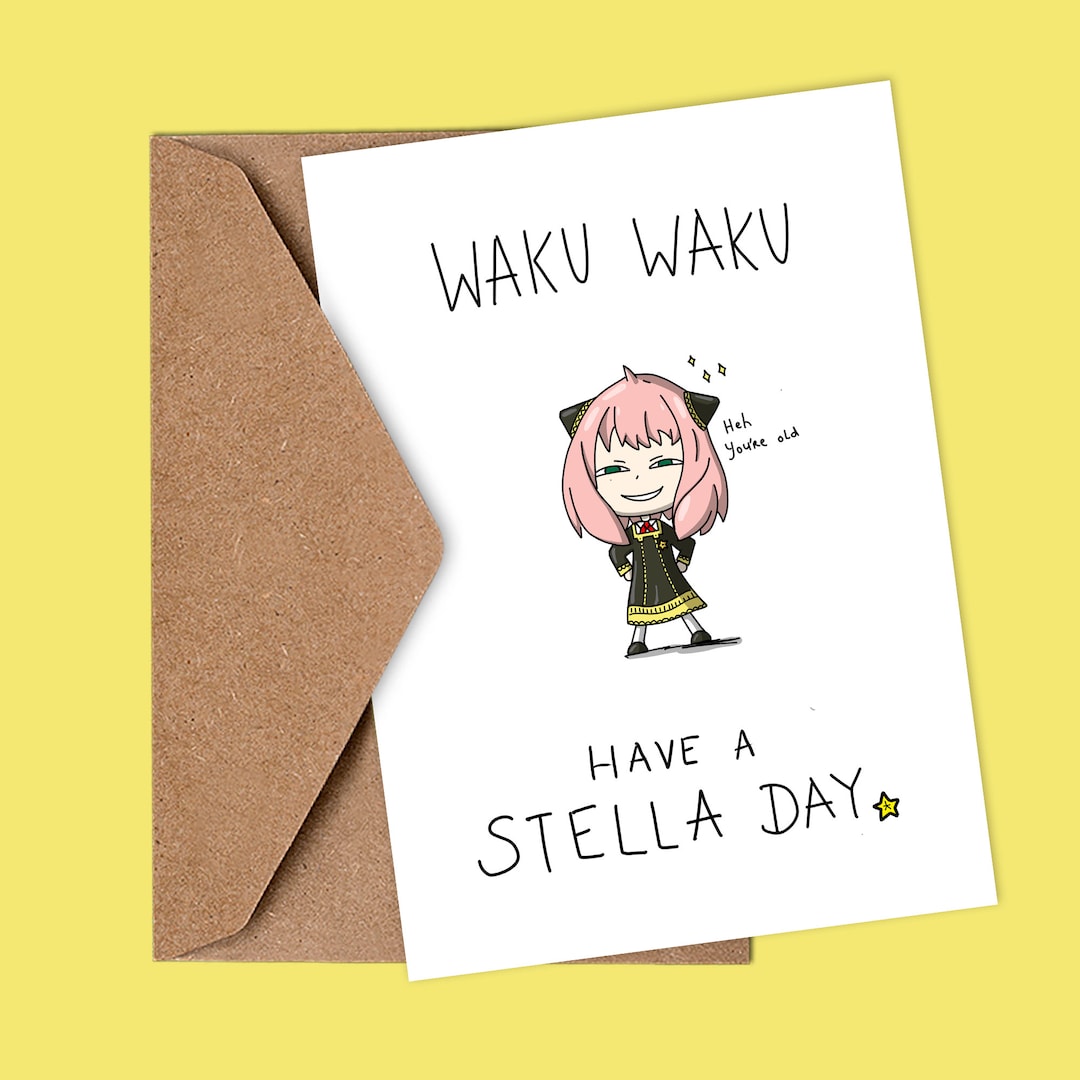 Anime Card, Cute A6, Anime, Manga, School Girl, Star Inspired Birthday ...