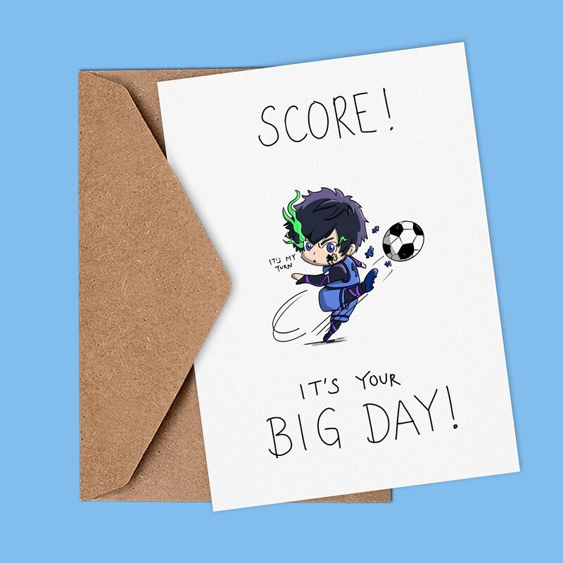 Blue Lock Anime Birthday Card - Etsy UK