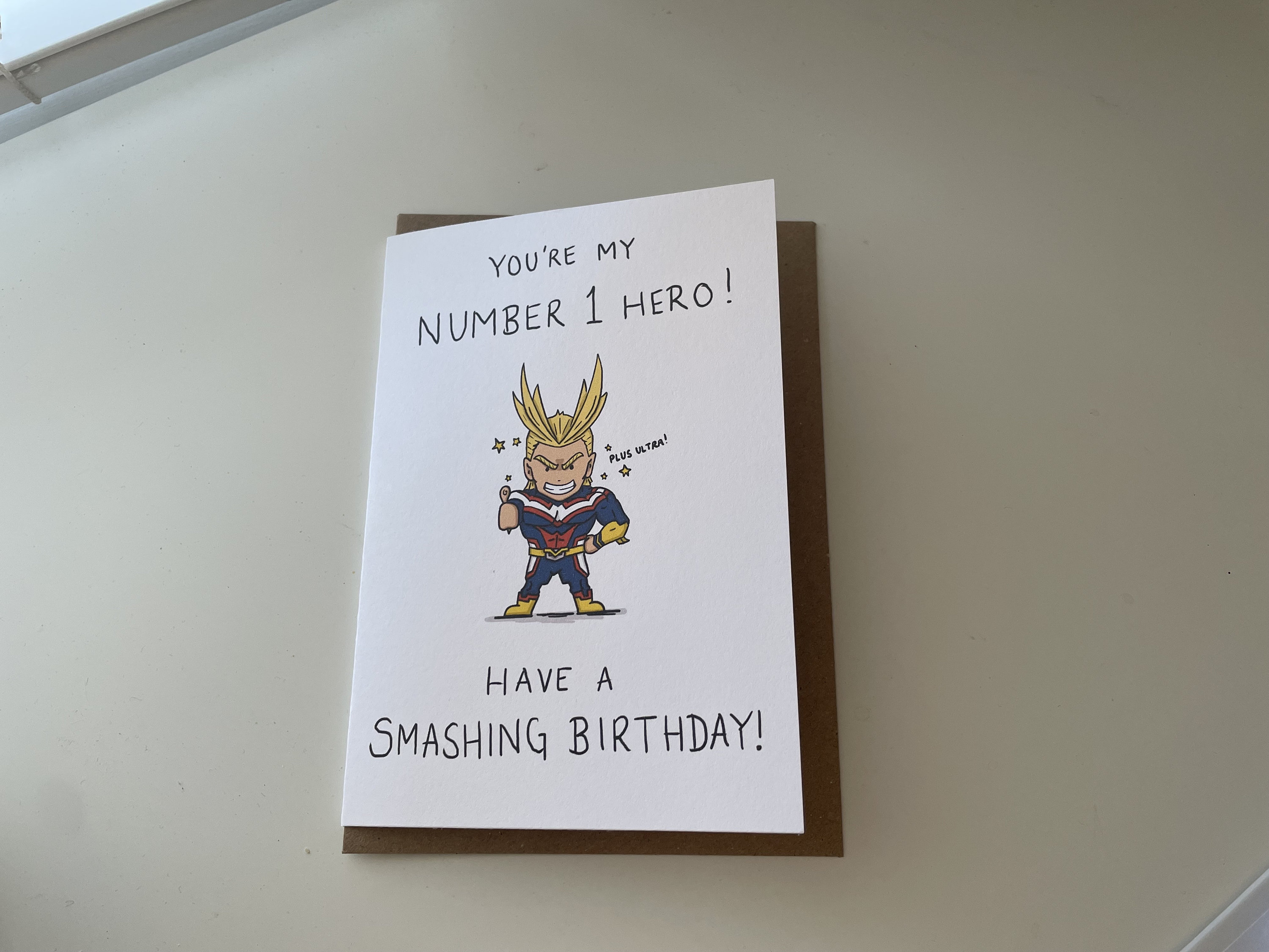 Anime Card, Cute A6, Anime, Manga, Plus Ultra, Smash, Inspired Birthday ...