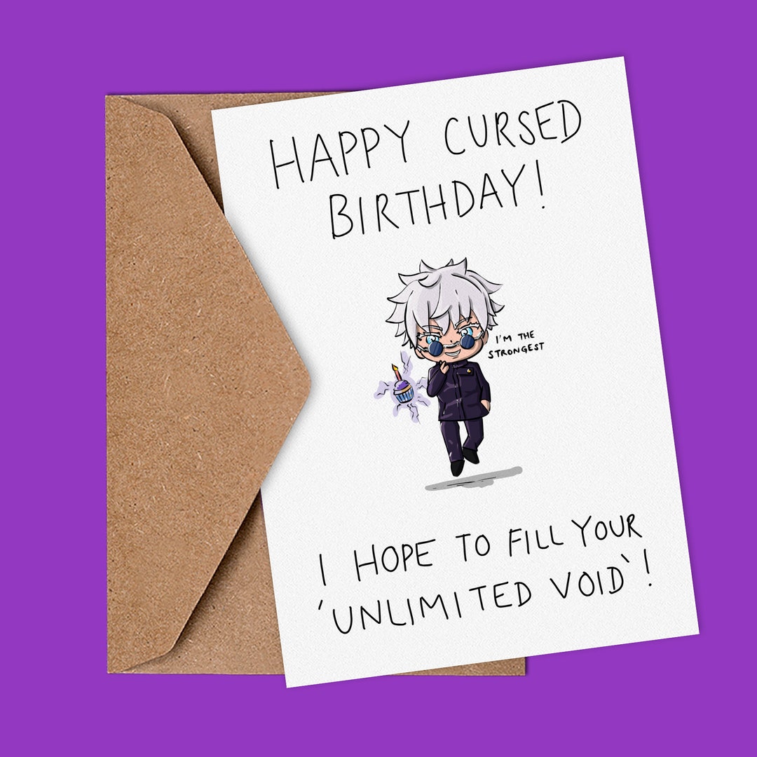 Anime Card, Cute A6, Anime, Manga, Sourcerer, Curse Inspired Birthday ...