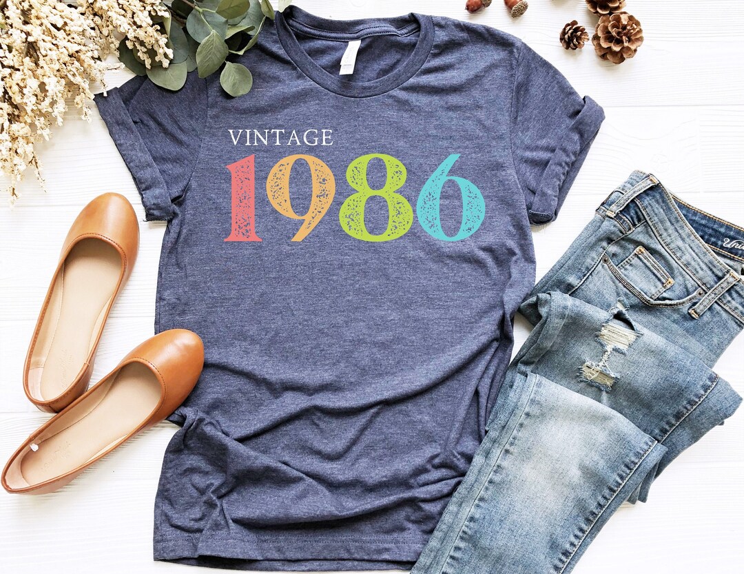 35th Birthday Shirt, Vintage 1986 Shirt, 35th Birthday Gift for Women ...