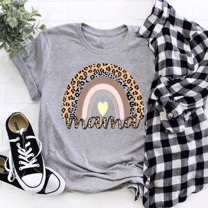 Leopard Rainbow Mama Shirt, Mama Leopard Shirt, Mommy Shirt, Leopard ...
