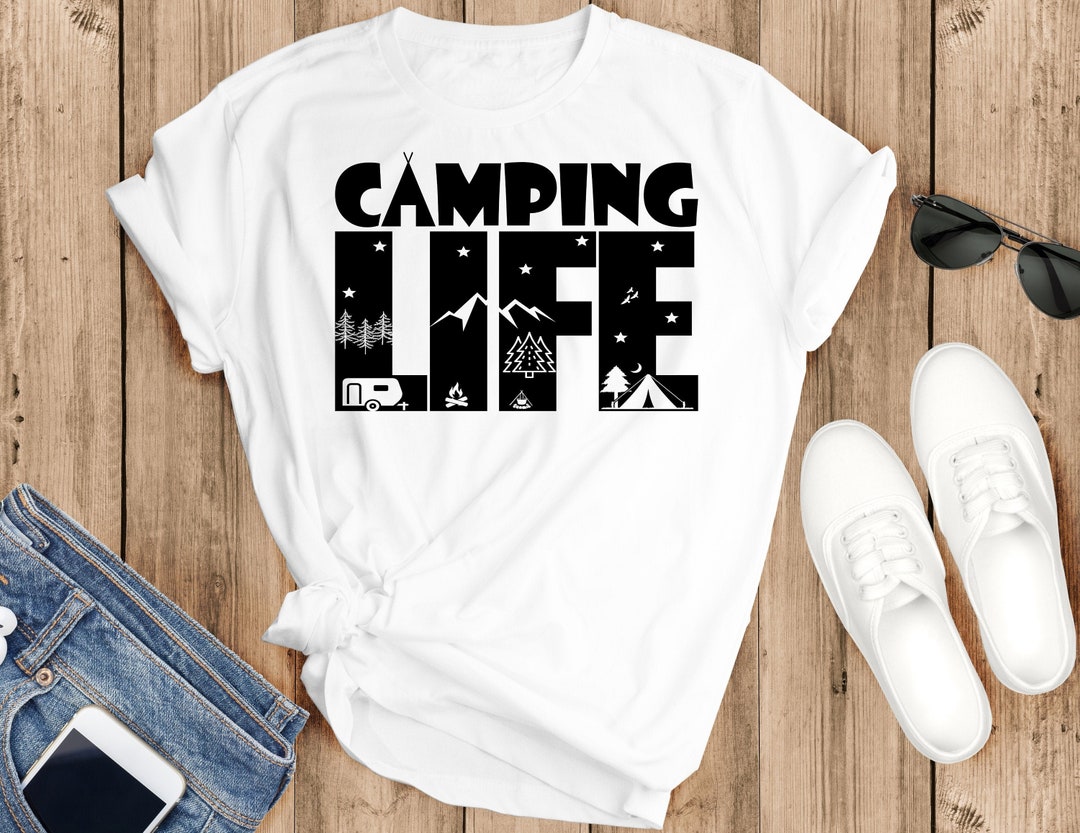 Camping Life Shirts, Camping Shirt, Camper T-shirt, Camper Shirt, Happy ...