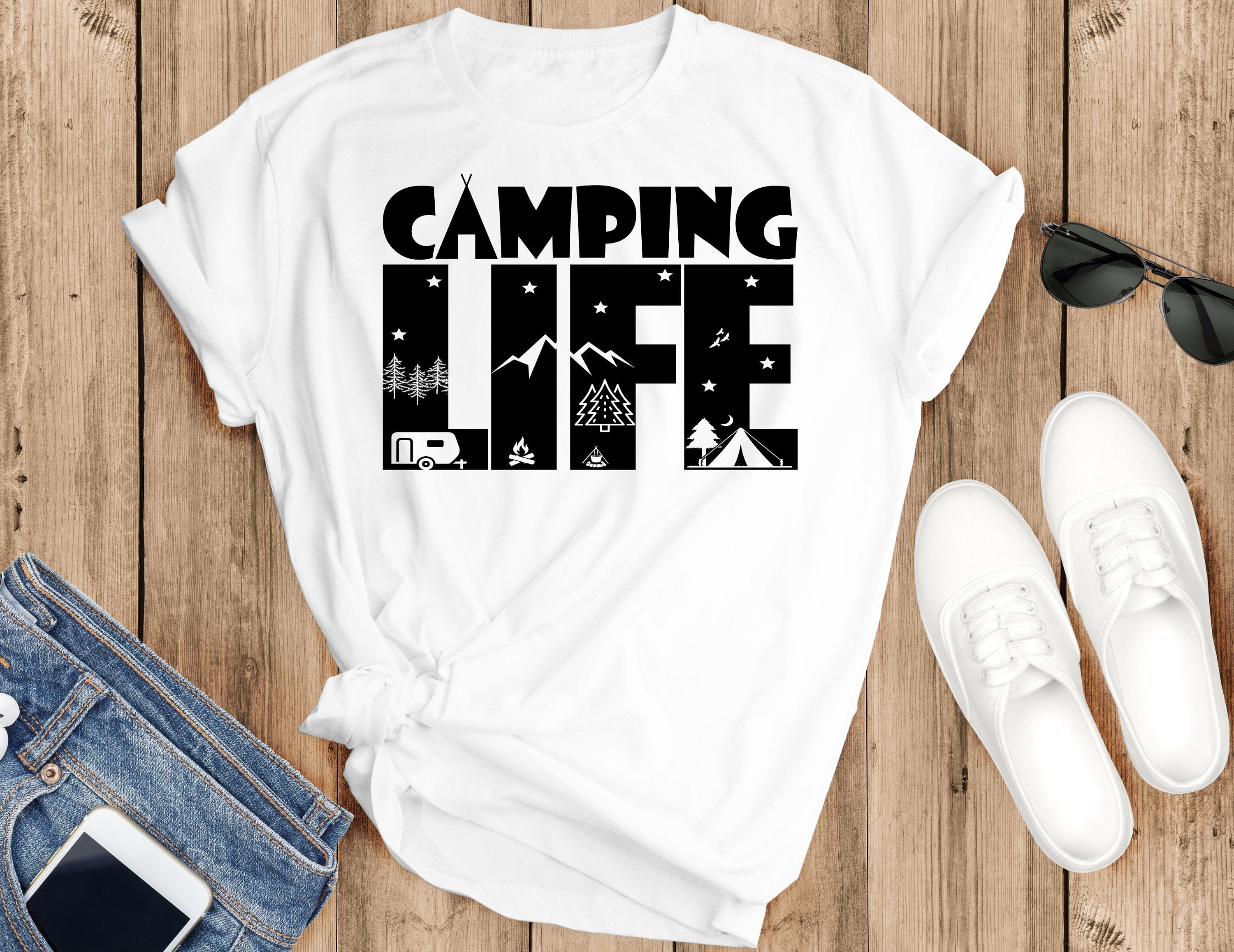 Camping Life Shirts Camping Shirt Camper T-shirt Camper | Etsy