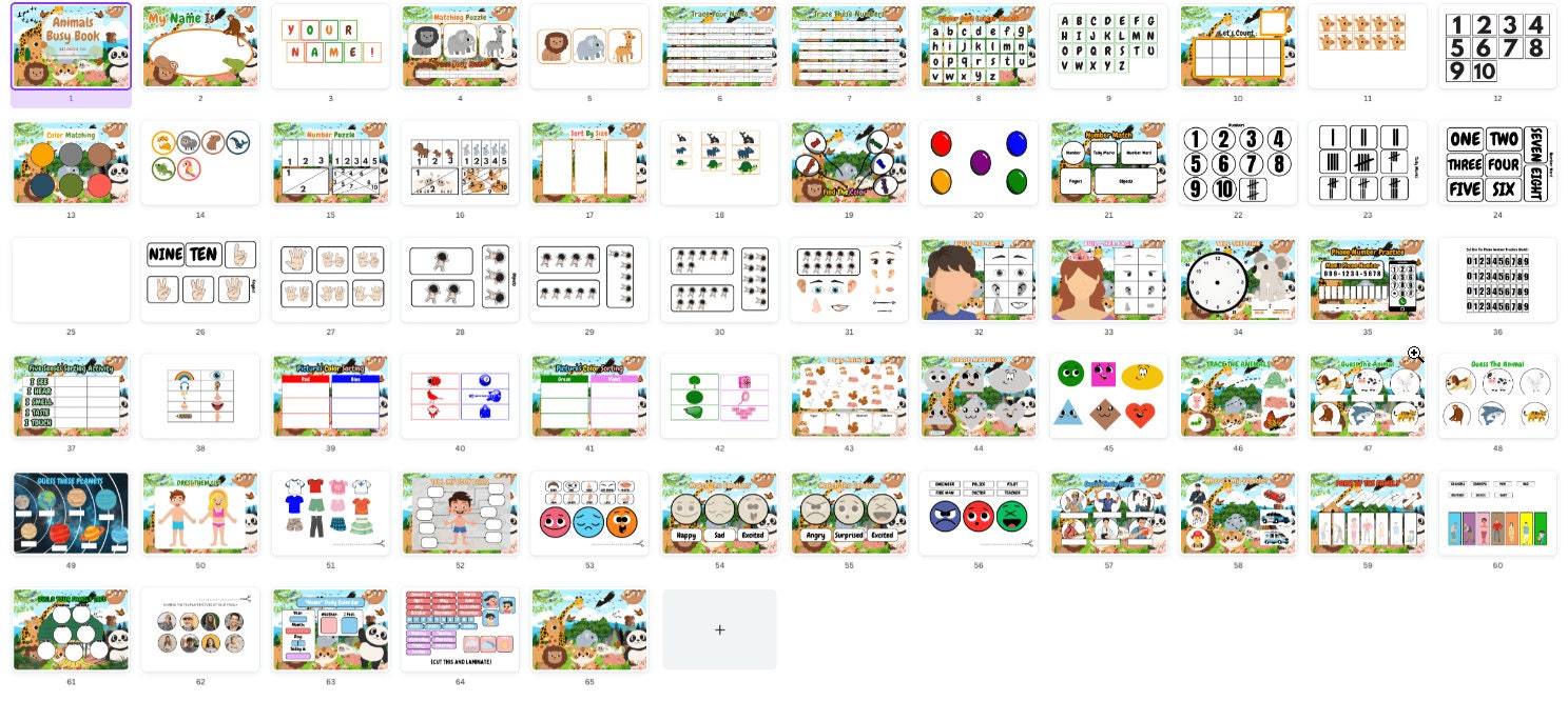 Toddler Learning Binder Digital Download Editable Canva Template Busy ...