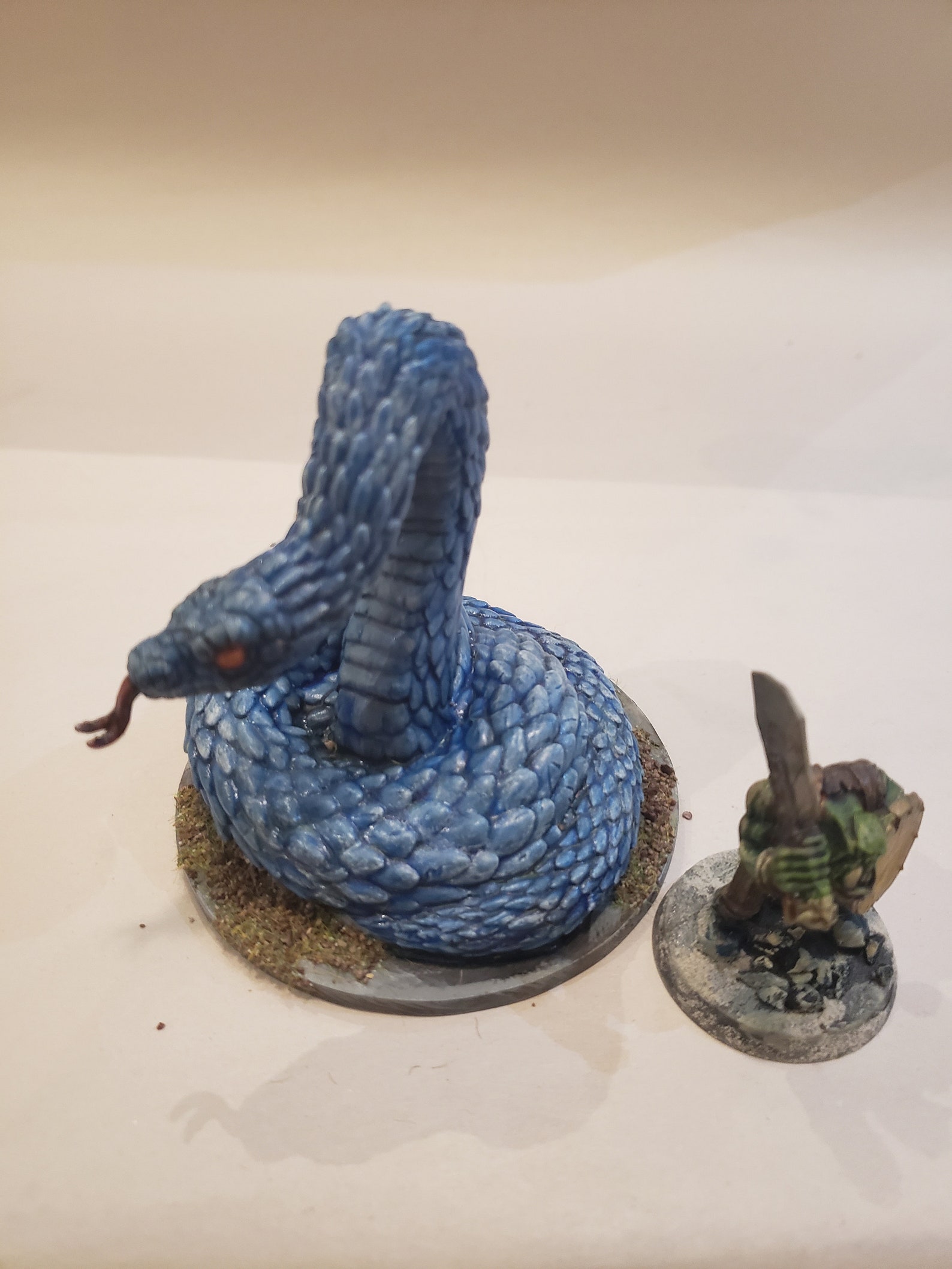 RPG Miniatures: Giant Azure Snake - Etsy UK