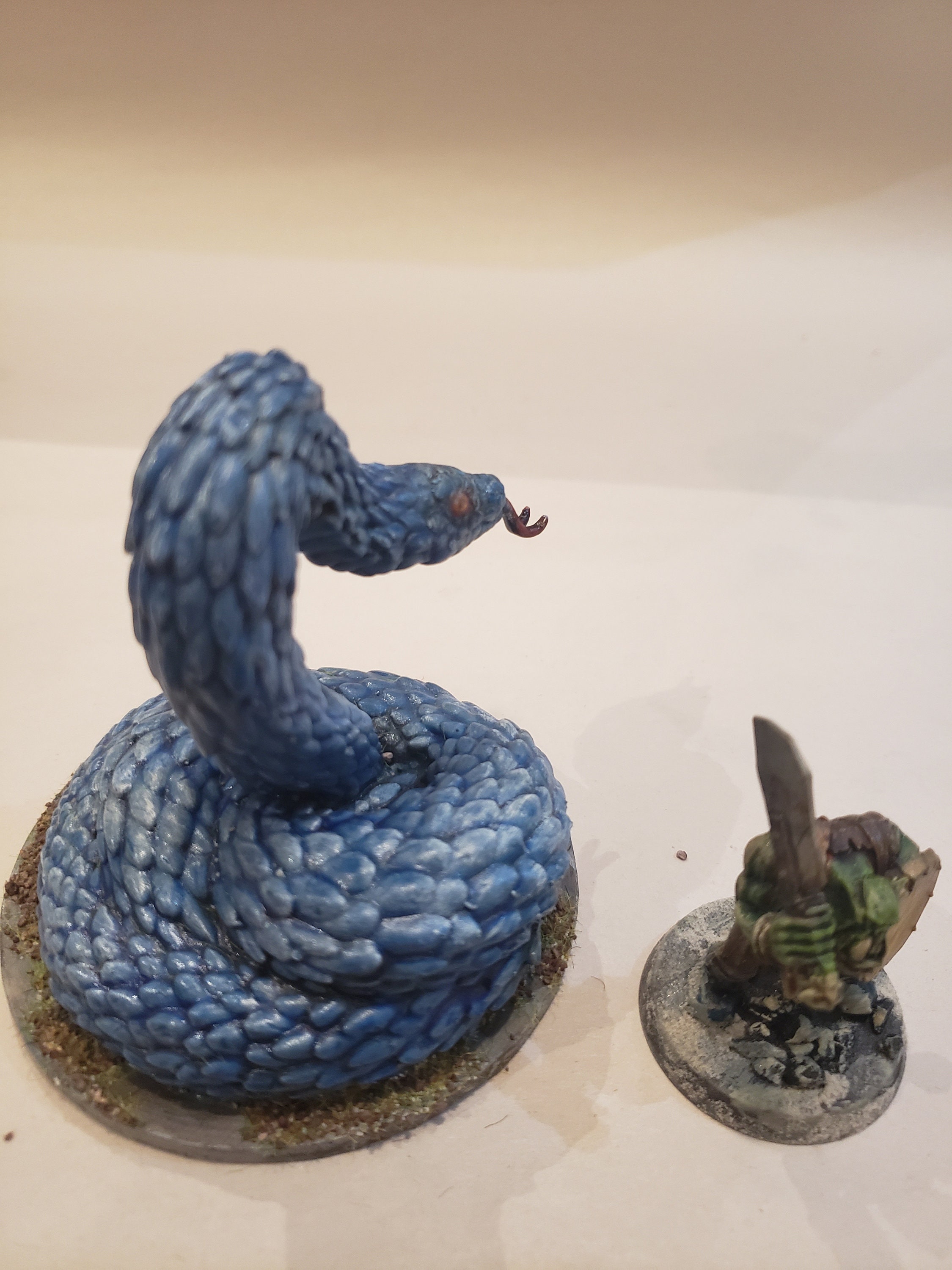 RPG Miniatures: Giant Azure Snake - Etsy UK
