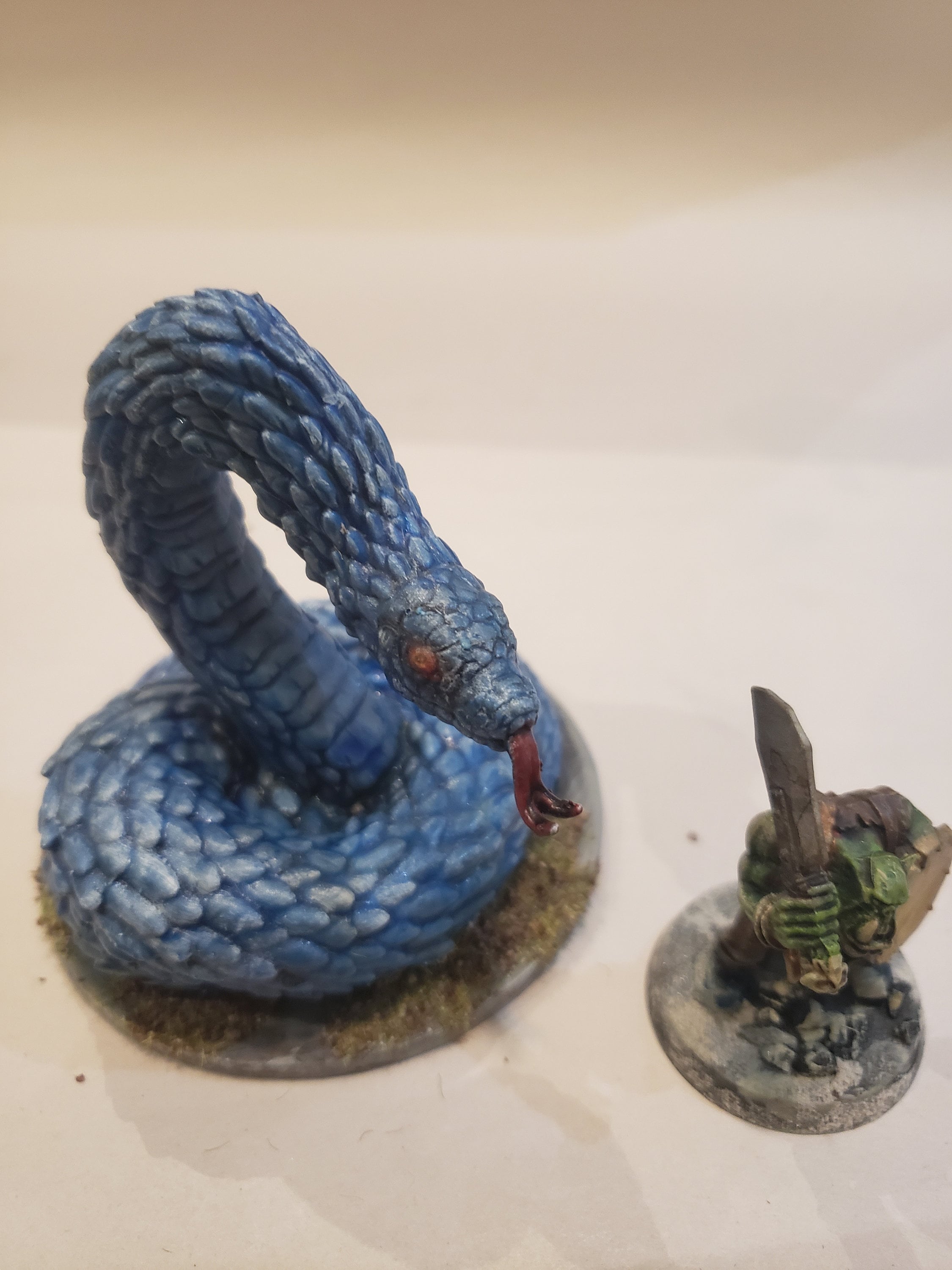 RPG Miniatures: Giant Azure Snake - Etsy UK