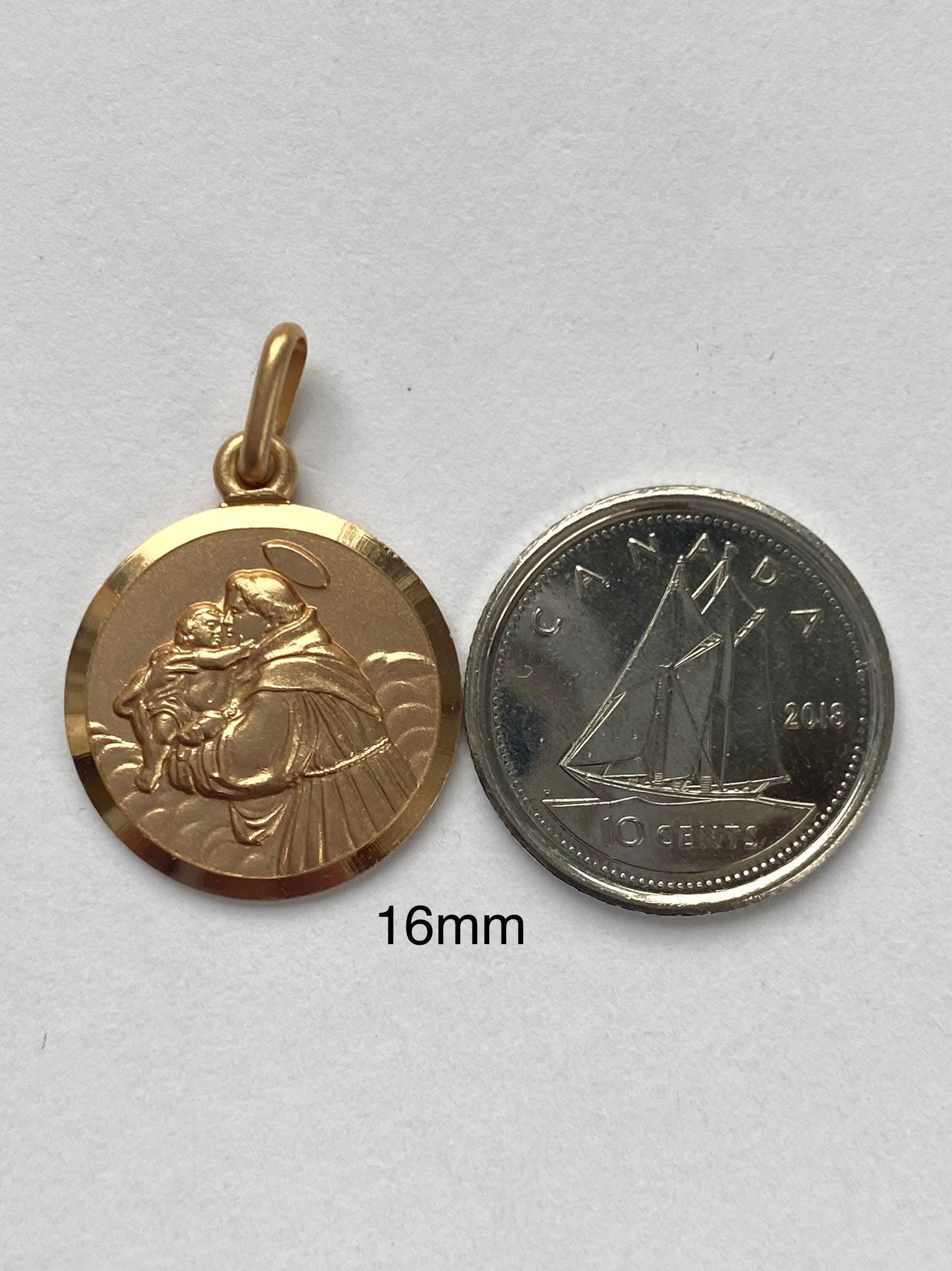 Saint Anthony Gold Pendant, 10K 14K 18K, Patron of Lost, Religious ...