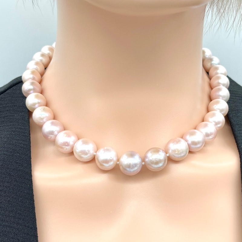 Pink Pearl Necklace - Etsy