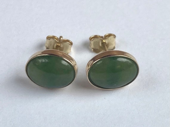 Jade earrings gold store