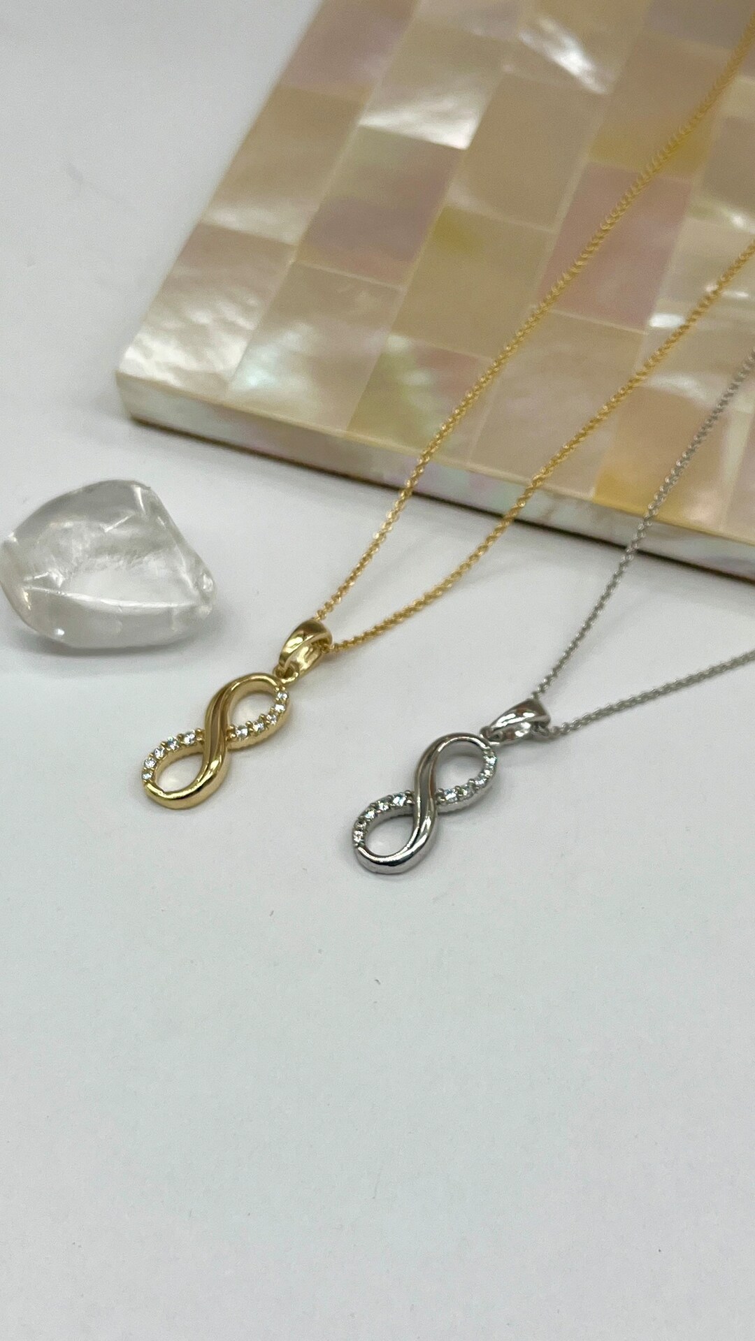 Infinity Pendant Gold, 10K Solid Gold Necklace, Infinity Love Gift ...