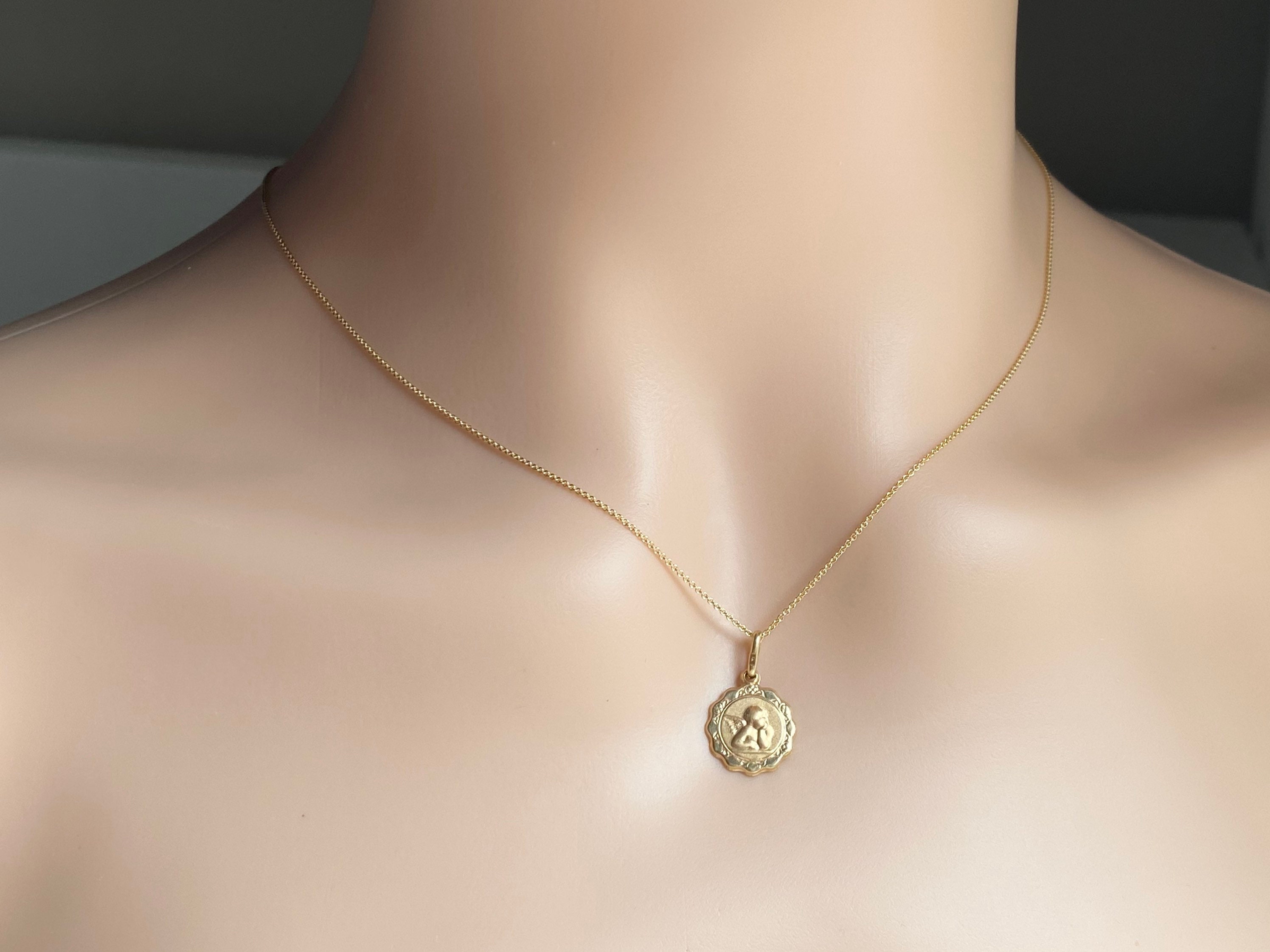 Solid Gold Cable Chain 10K 14K 18K Solid Italian Gold Dainty - Etsy