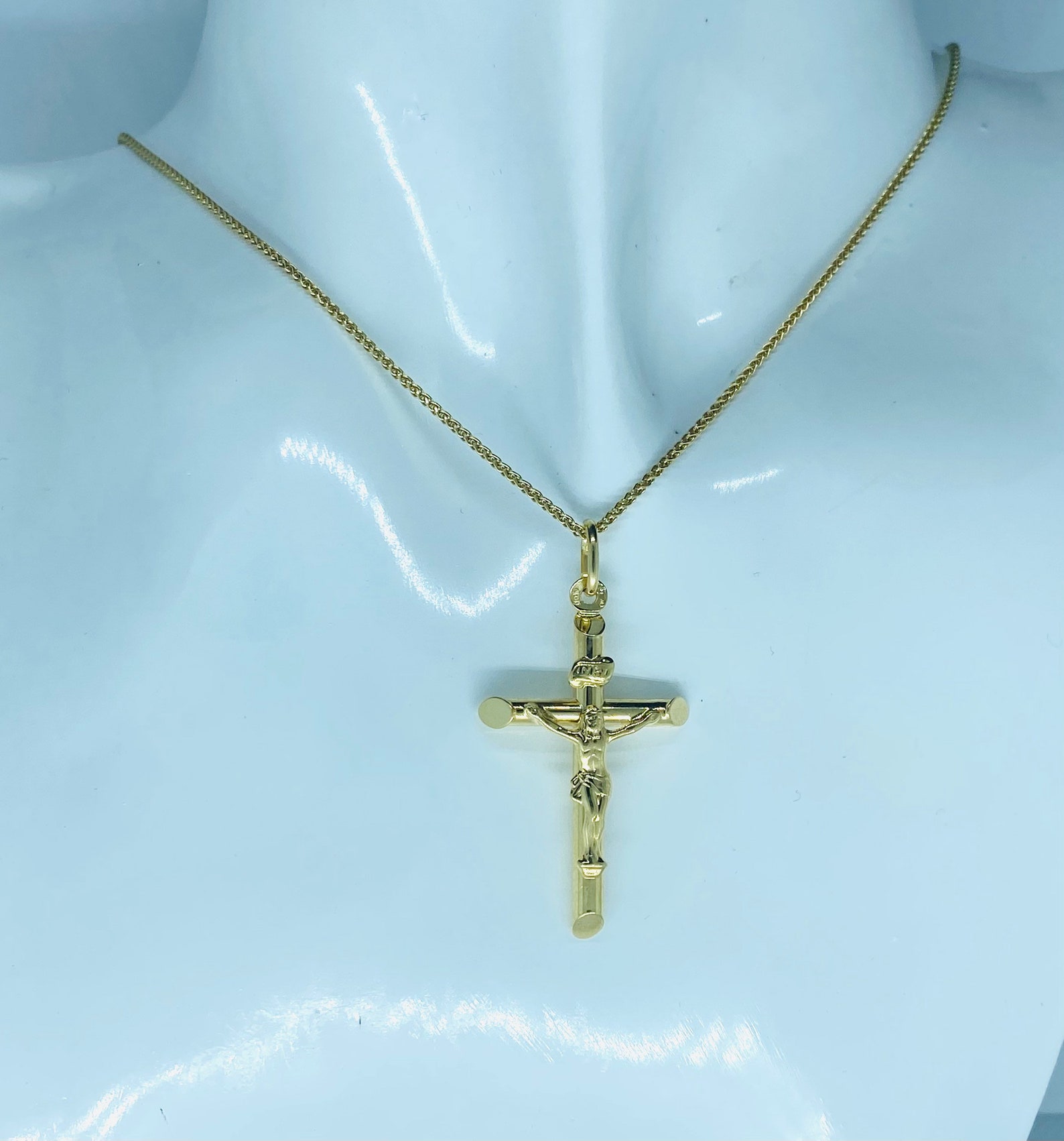 Cross Pendant Gold 10K Solid Gold Crucifix Necklace | Etsy