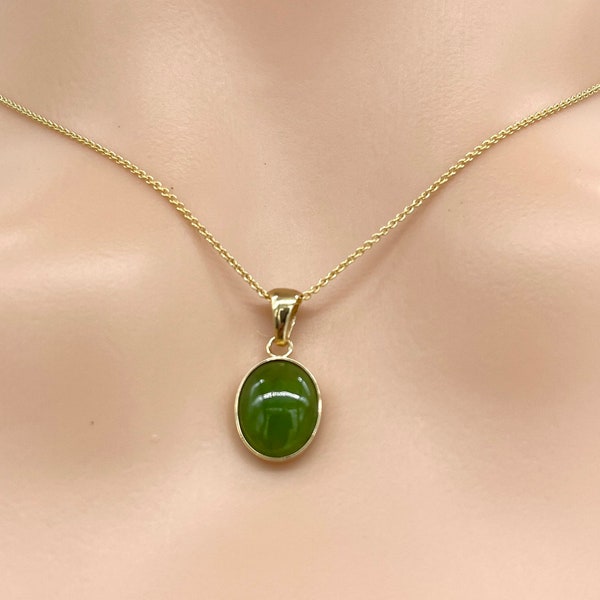 Gold Jade Necklace - Etsy