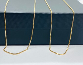 18k Box Chain - Etsy