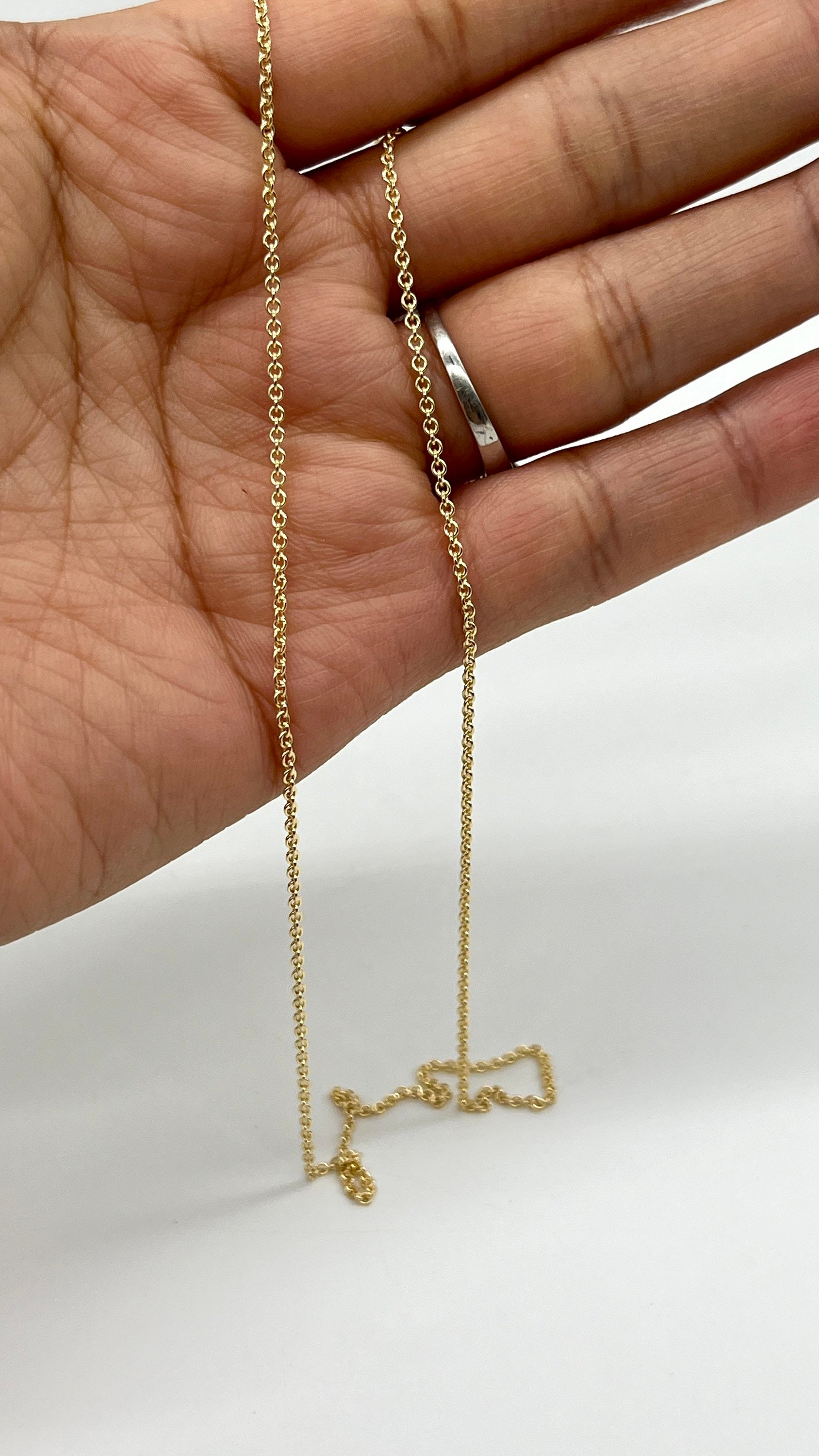 Solid Gold Cable Chain 10K 14K 18K Solid Italian Gold 1.6mm - Etsy