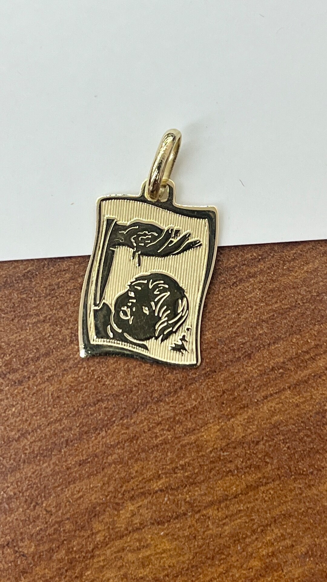 Baptism Gold Pendant, 14K 18K Solid Gold Baptism Necklace, 3D Design ...