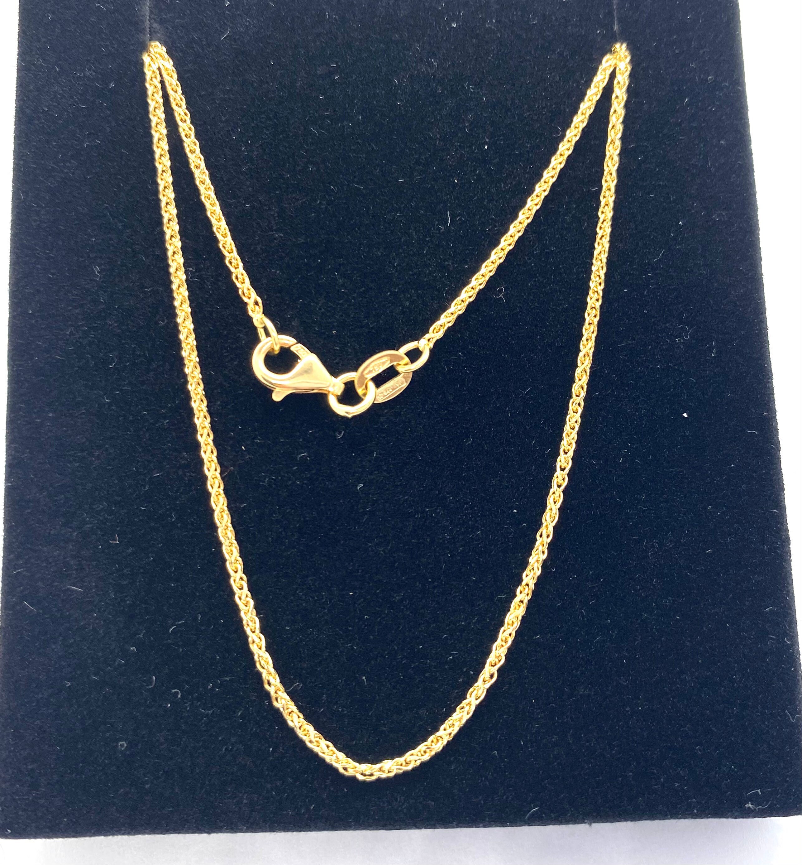 Gold Wheat Rope Chain 1.25mm 10K Solid Italian Gold Necklace - Etsy