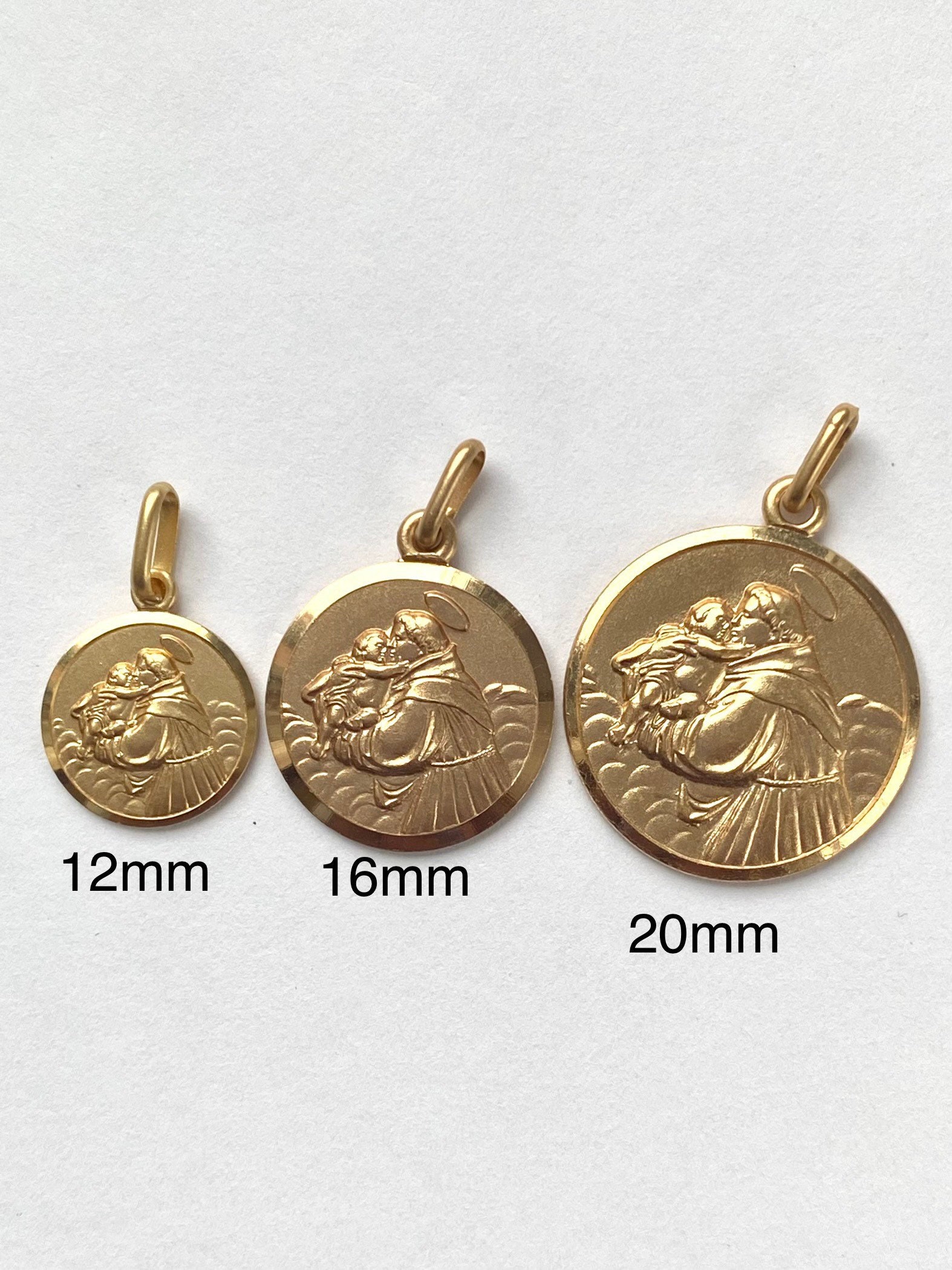 Saint Anthony Gold Pendant, 10K 14K 18K, Patron of Lost, Religious ...