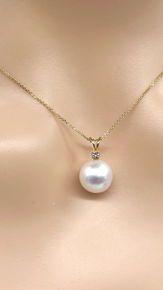 Pearl necklace 14k gold store