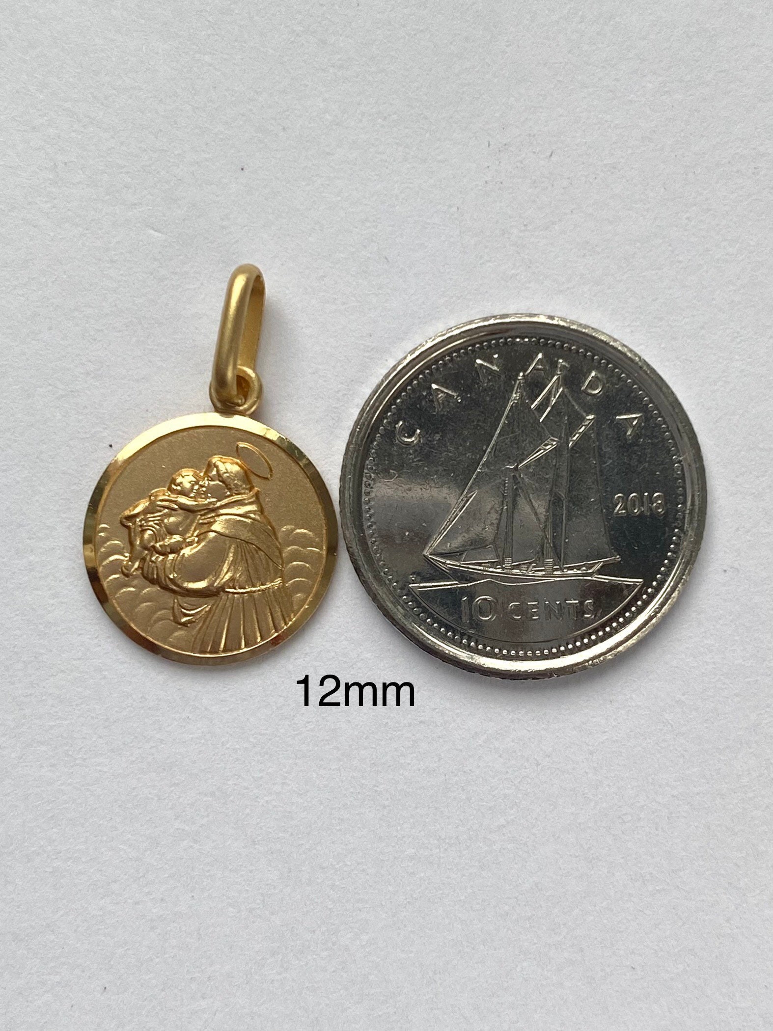Saint Anthony Gold Pendant, 10K 14K 18K, Patron of Lost, Religious ...