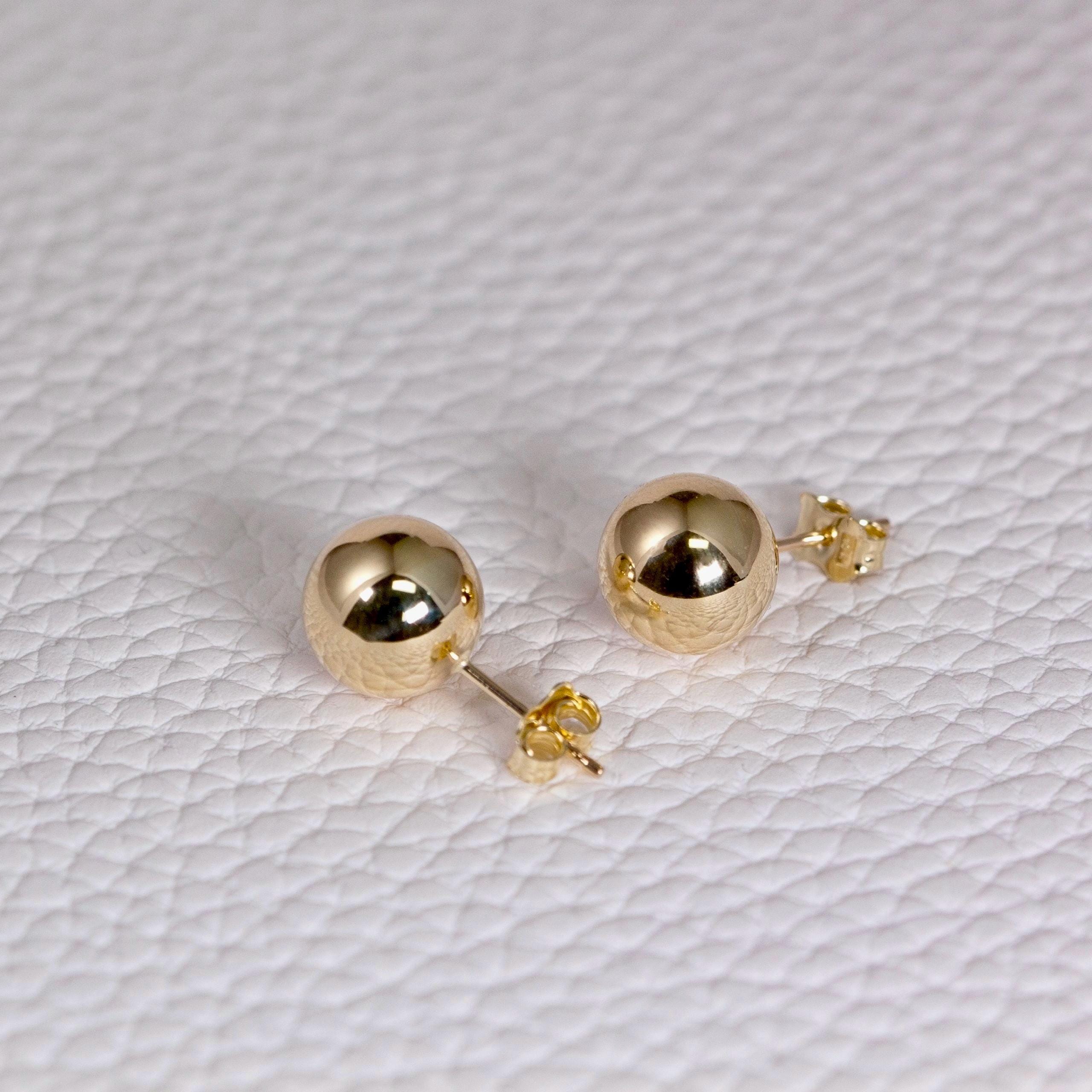 Gold earrings balls store