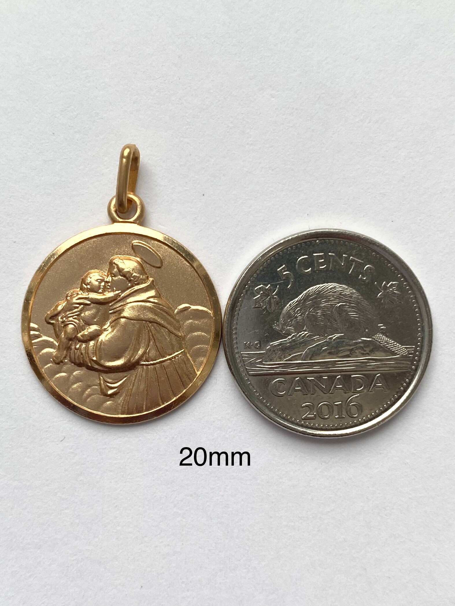 Saint Anthony Gold Pendant 10K 14K 18K Patron of Lost - Etsy