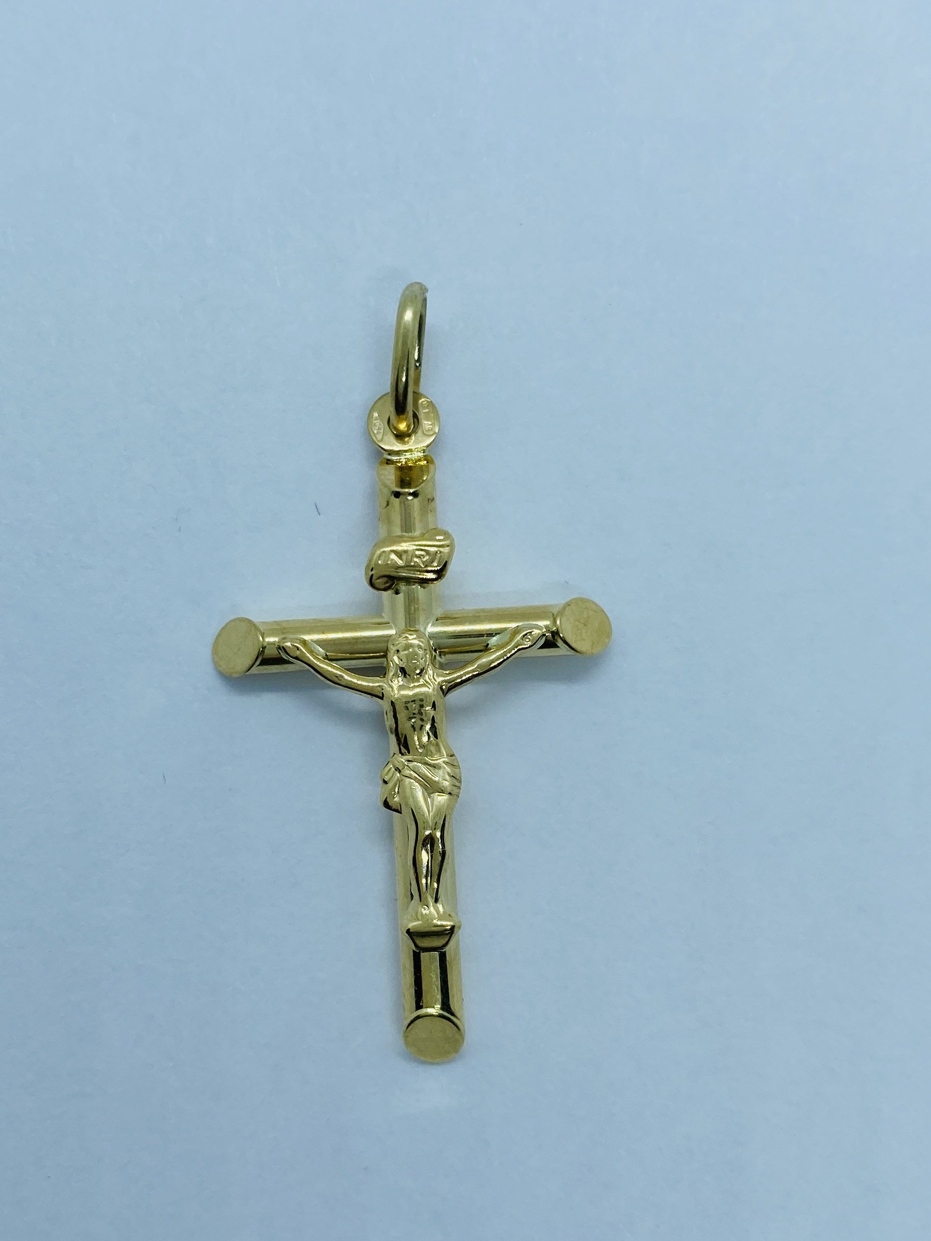Gold Cross Pendant 10K 14K 18K Solid Italian Gold Cross - Etsy