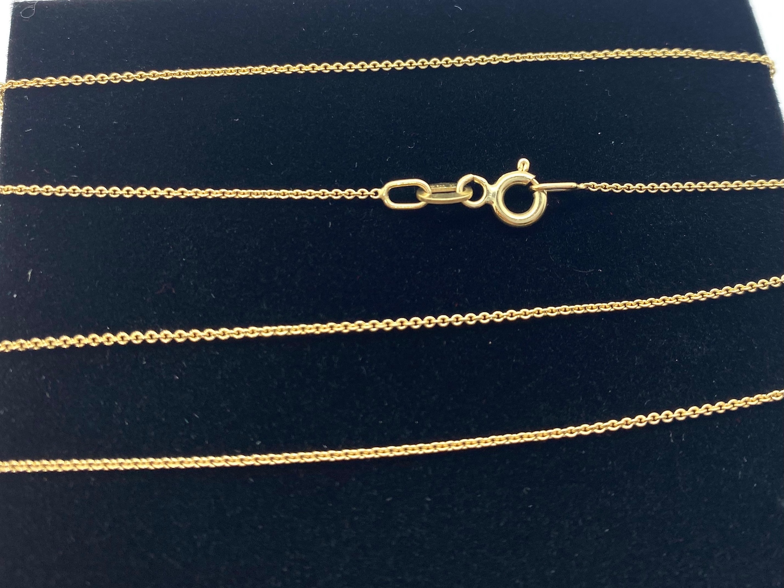 Solid Gold Cable Chain 10K 14K 18K Solid Italian Gold Dainty - Etsy