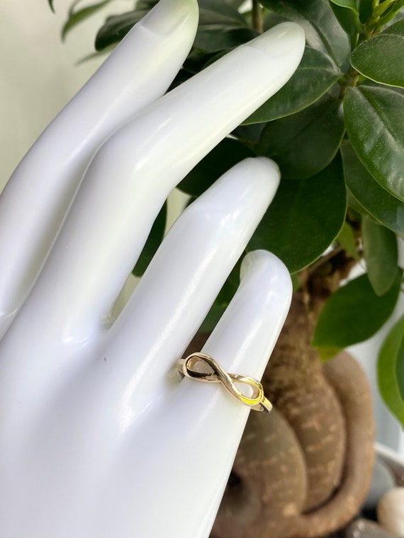 10K Gold Infinity Ring Yellow Gold Infinity Ring Love | Etsy