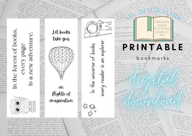 World Book Day - Printable Bookmarks - Etsy