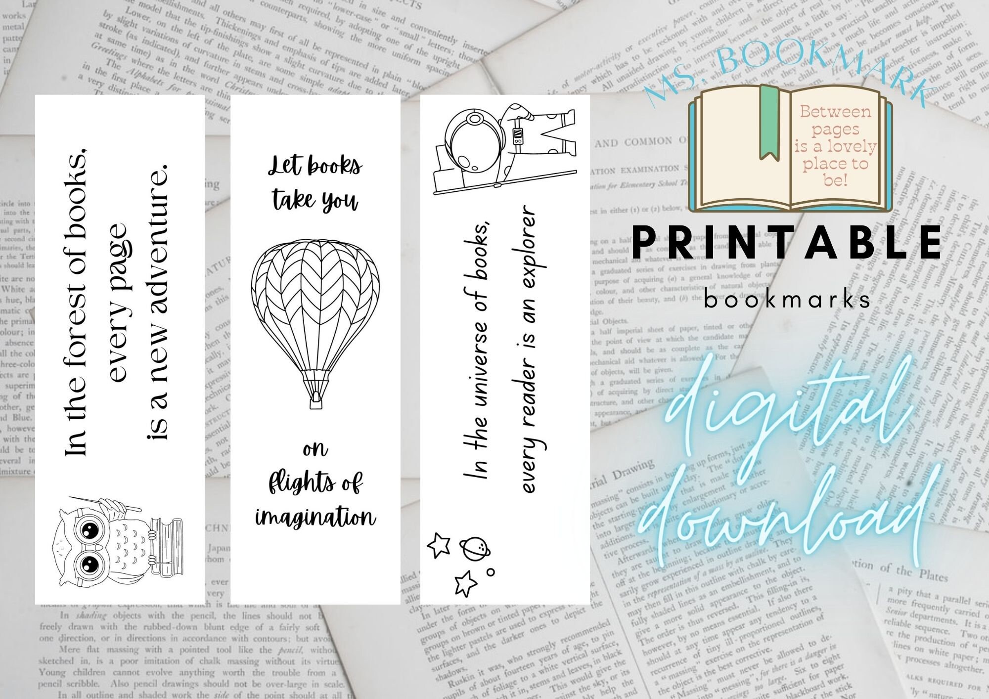 World Book Day - Printable Bookmarks - Etsy