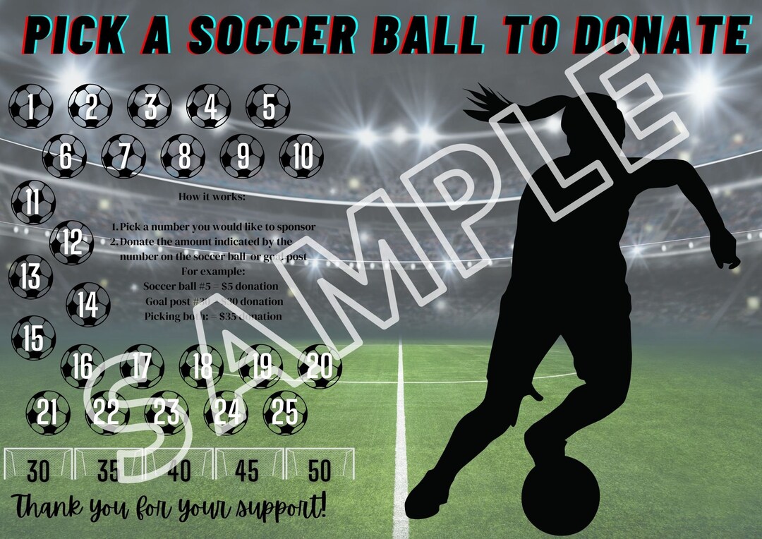Pick a SOCCER BALL Fundraiser! - Etsy