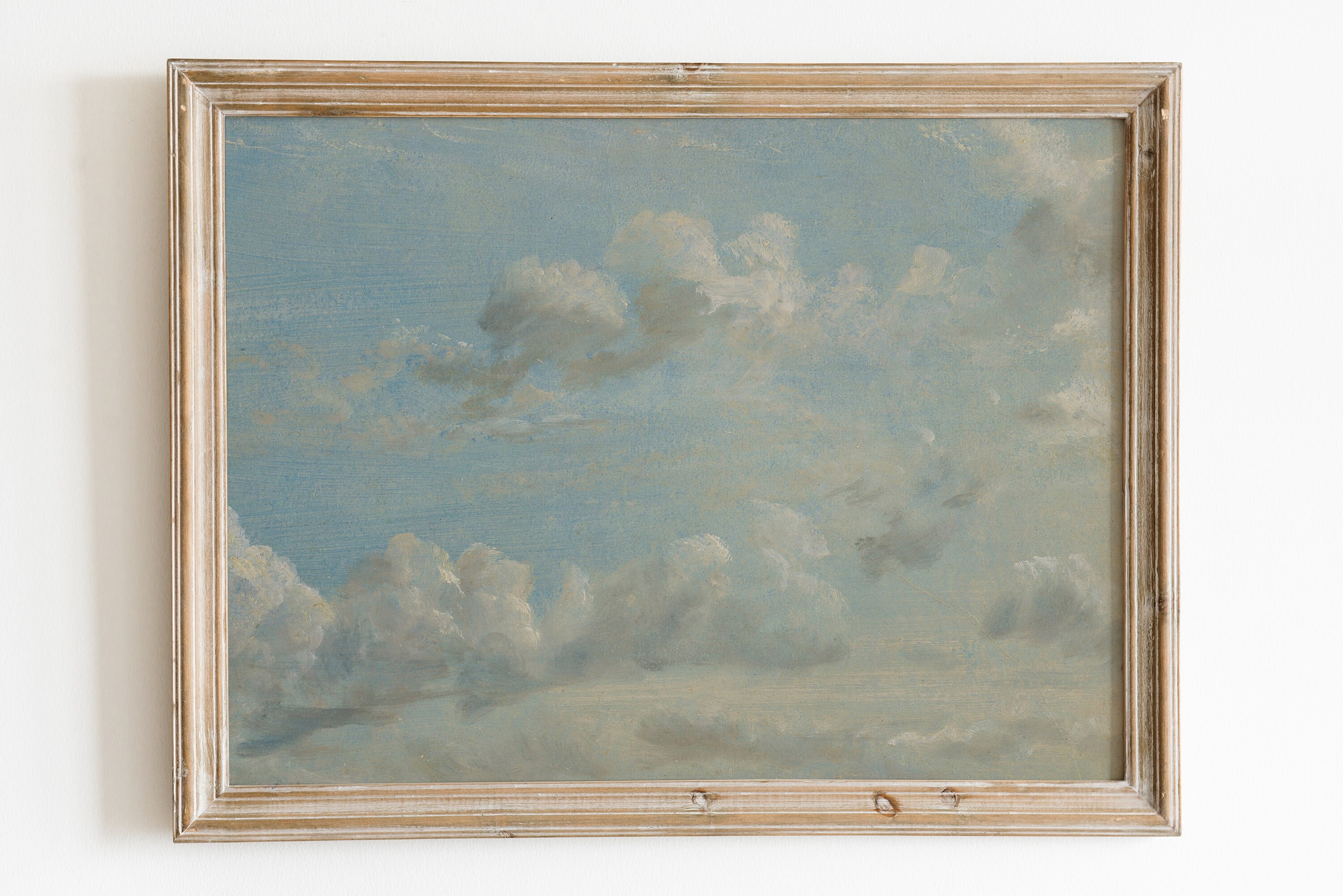 Clouds Antique Oil Painting. Vintage Clouds Study. Muted - Etsy