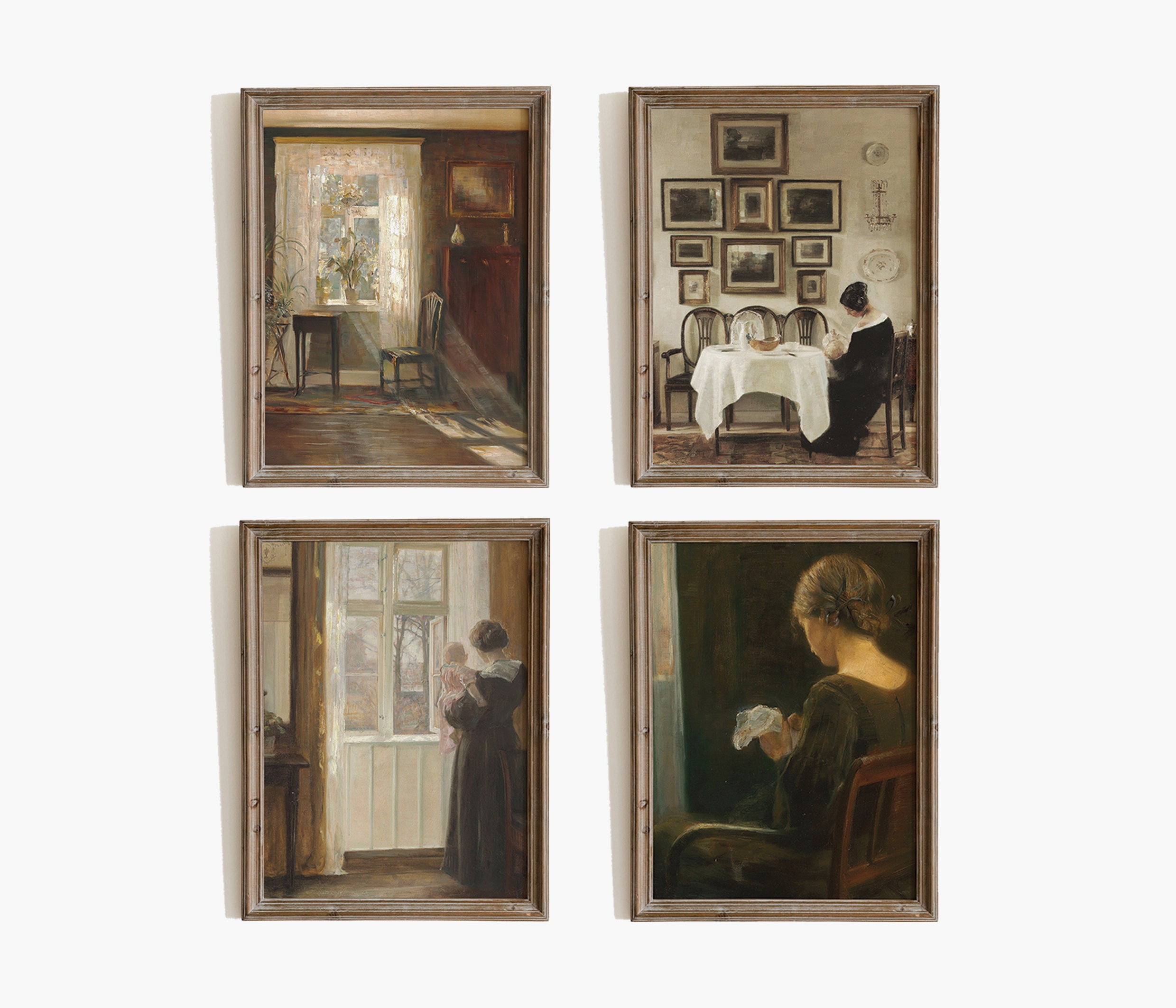 Set of Ten Prints. Interior Scene Painting. Rustic Gallery - Etsy