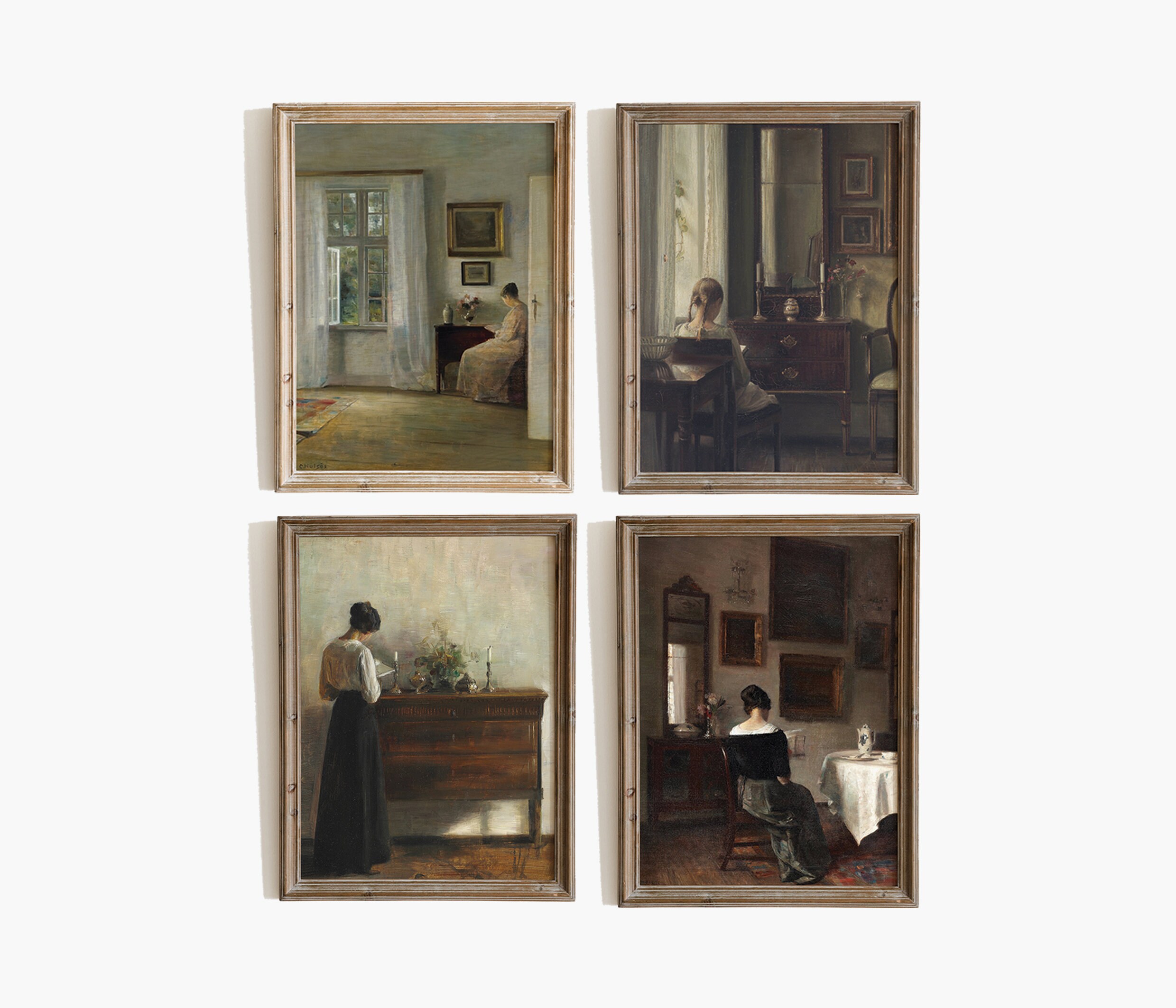 Set of Ten Prints. Interior Scene Painting. Rustic Gallery - Etsy