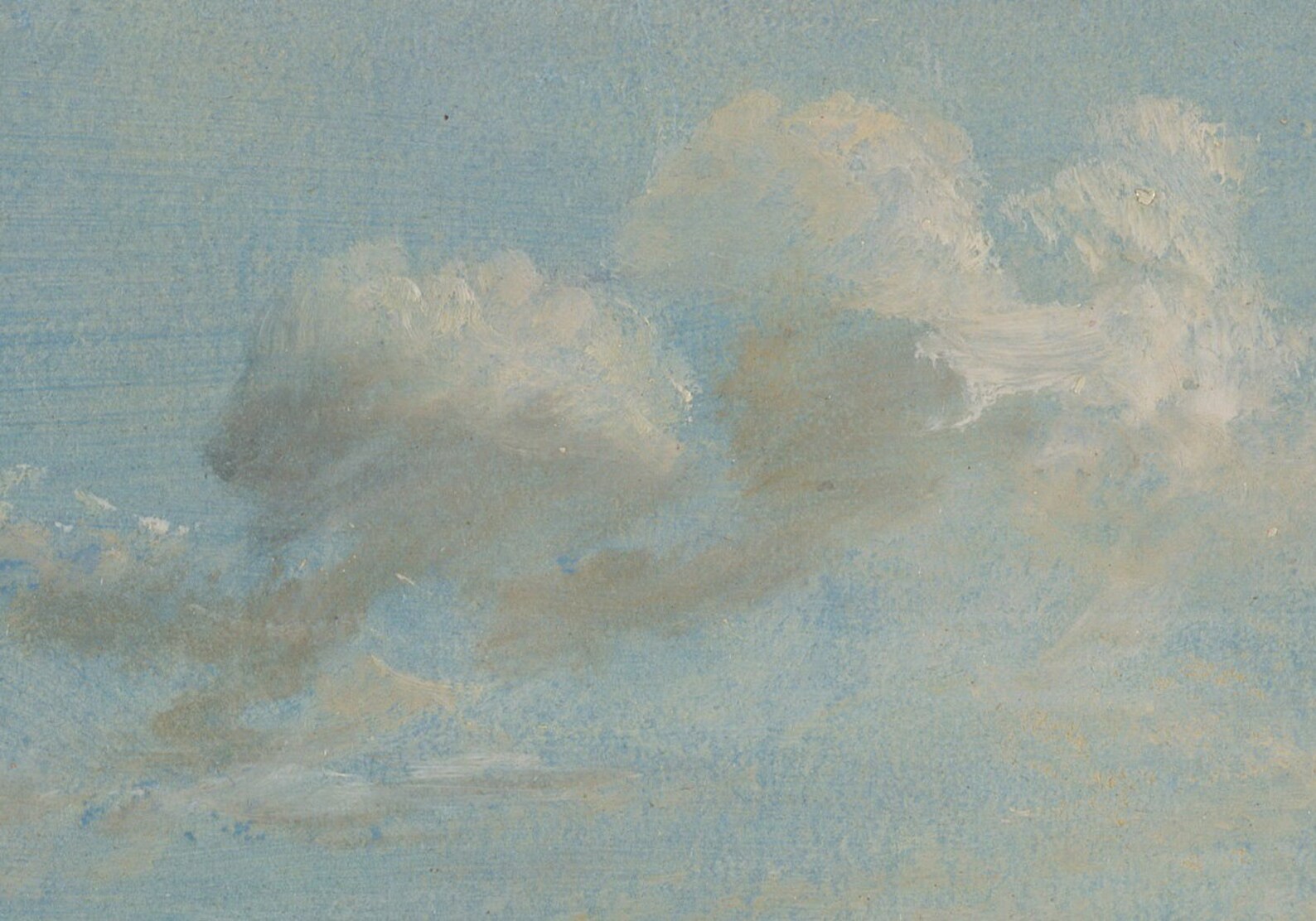 Clouds antique oil painting. Vintage clouds study. Muted | Etsy