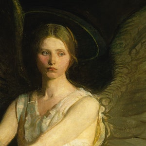 Antique Angel Printable Art. Angel Portrait Oil Painting. Woman Angel ...