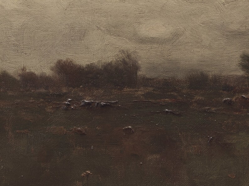 Moody Fall Landscape Painting. Antique Oil Painting. Vintage - Etsy