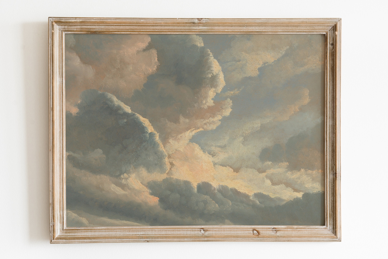 Antique Clouds Oil Painting. Vintage Clouds Printable Art. - Etsy