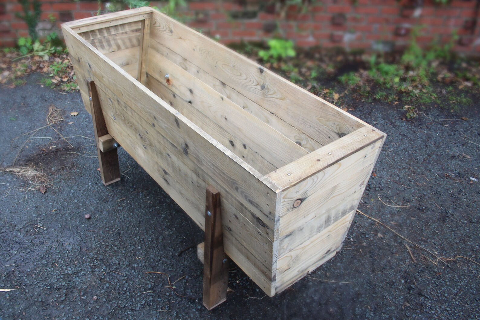 Planter Trough Trug-like Deep Raised Wooden Planter on Legs - Etsy