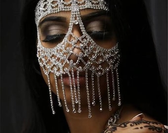 Face Jewelry Mask | Etsy