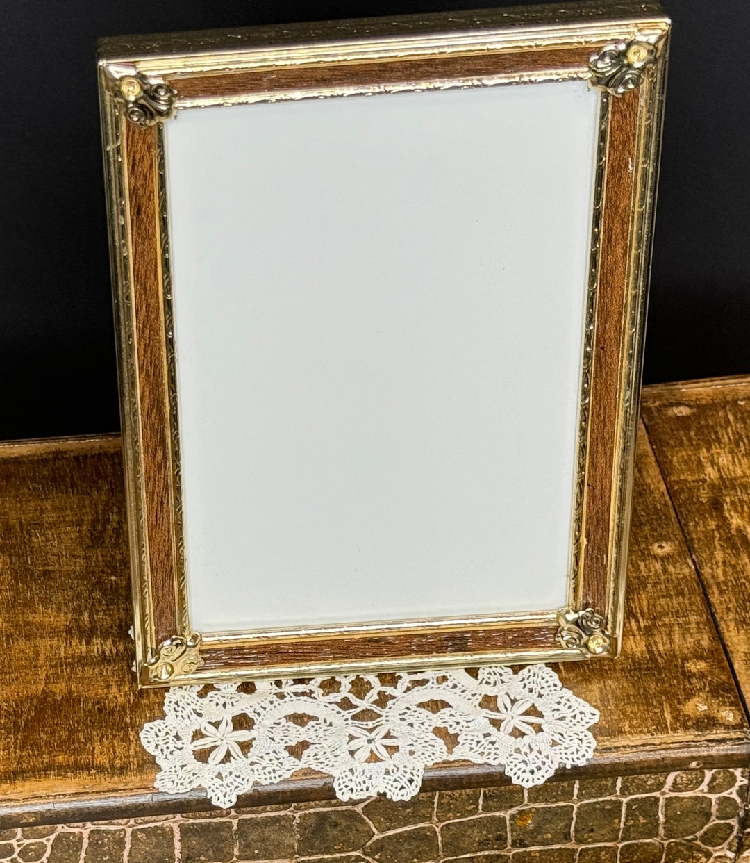 5x7 Vintage Gold Frame MCM Gold Frame 5x7 Vintage Metal Frame Gold ...