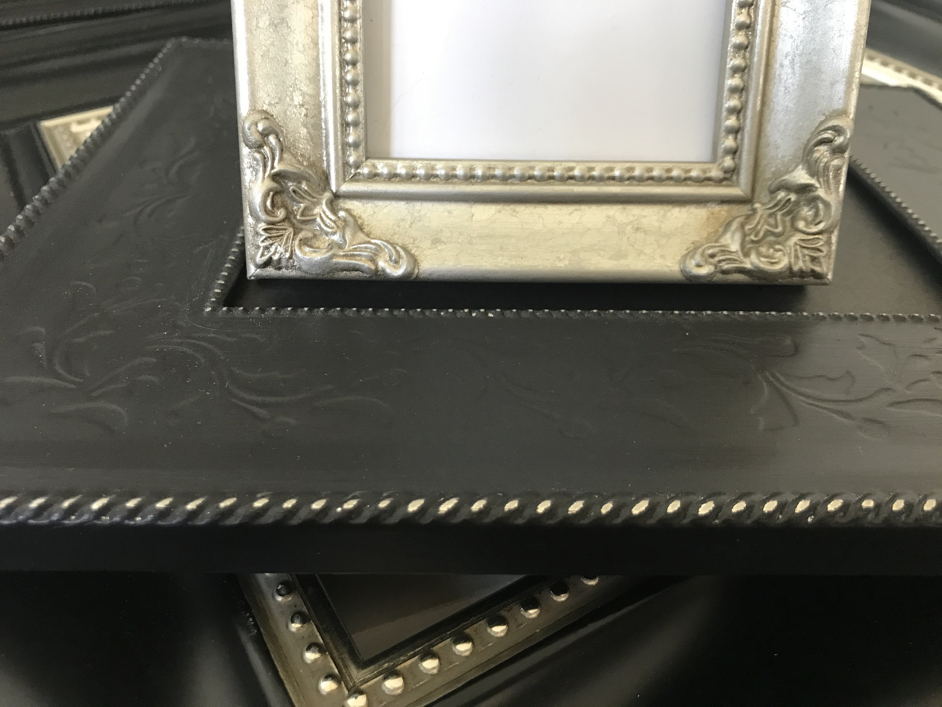 Black Gallery Wall Frames Custom Painted Frames Distressed | Etsy