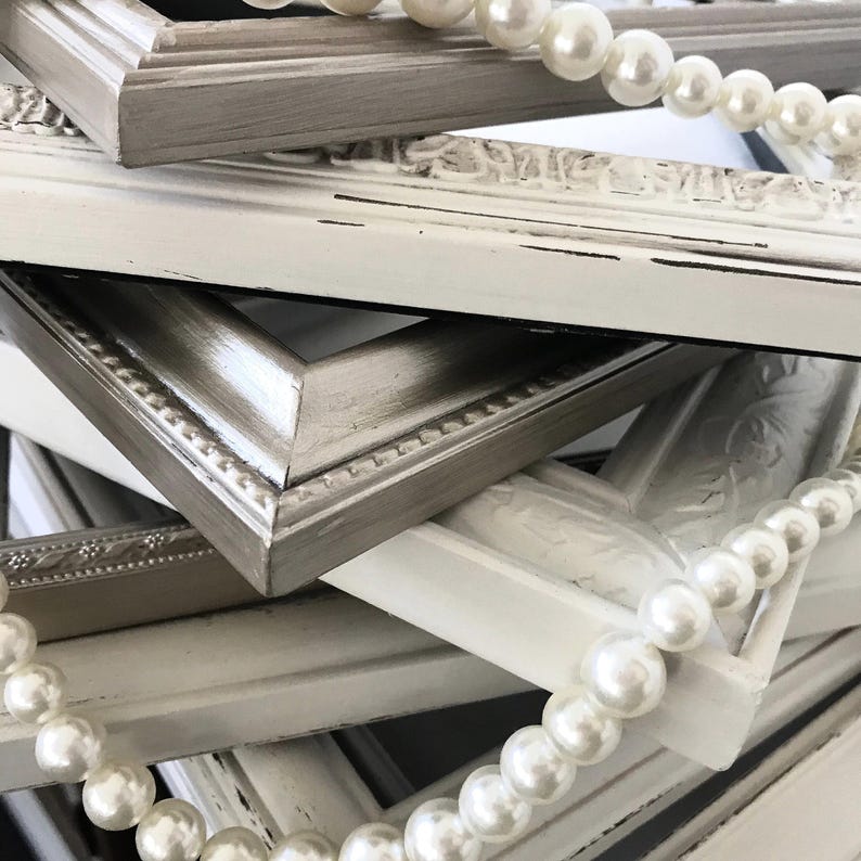 Bespoke Vintage Picture Frame Gallery Wall Set - White & Champagne - Etsy