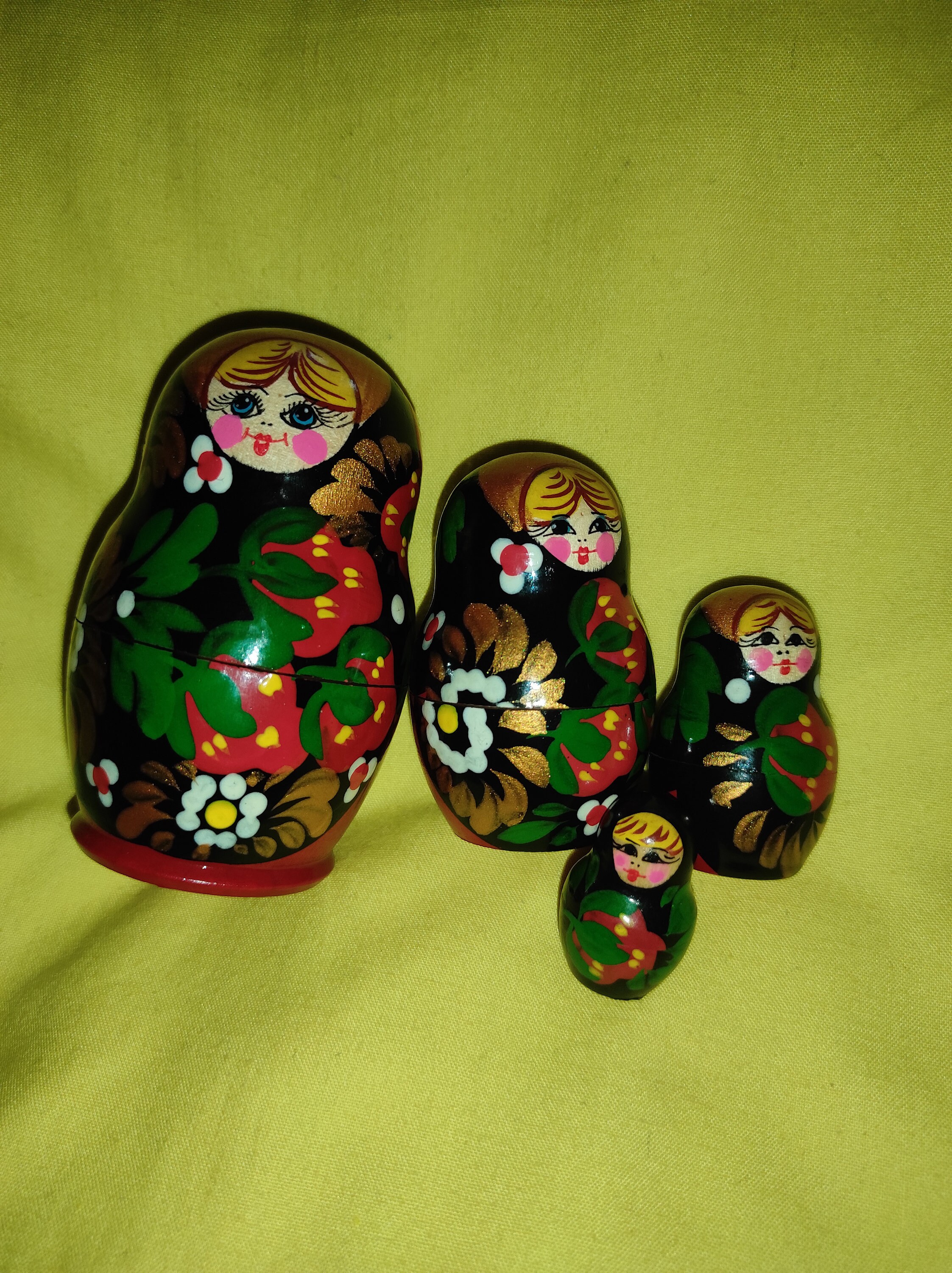 Soviet Vintage Nesting Dolls Set, Hand-painted Wooden Matryoshka, USSR ...